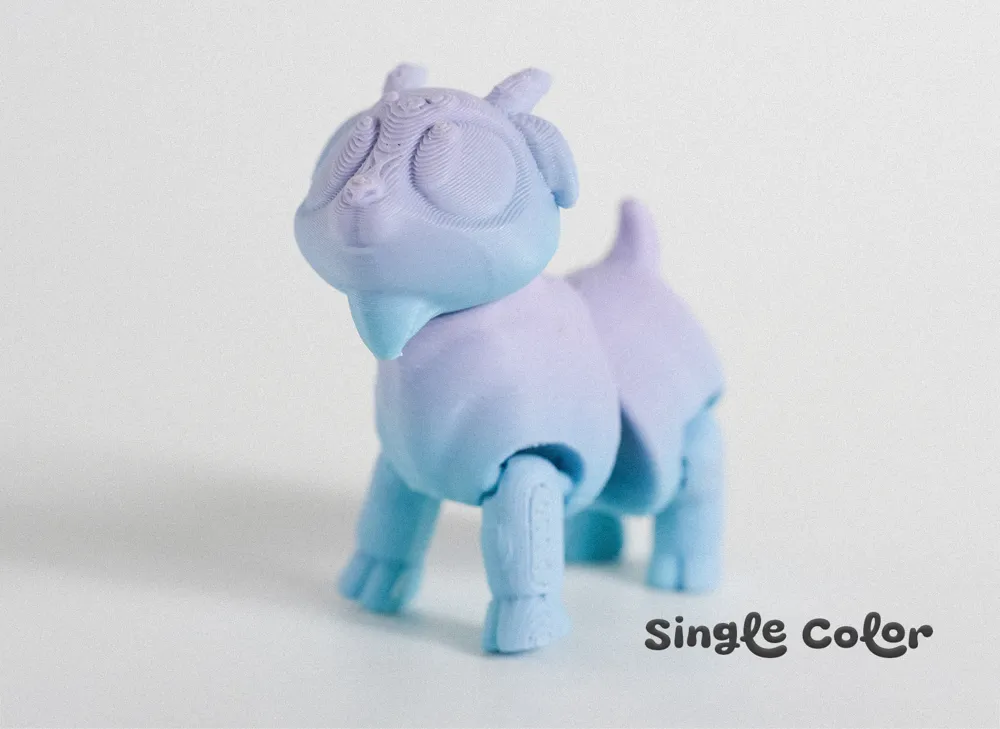 Mini Flexi Goat & Keychain - Free 3D Print Model - MakerWorld