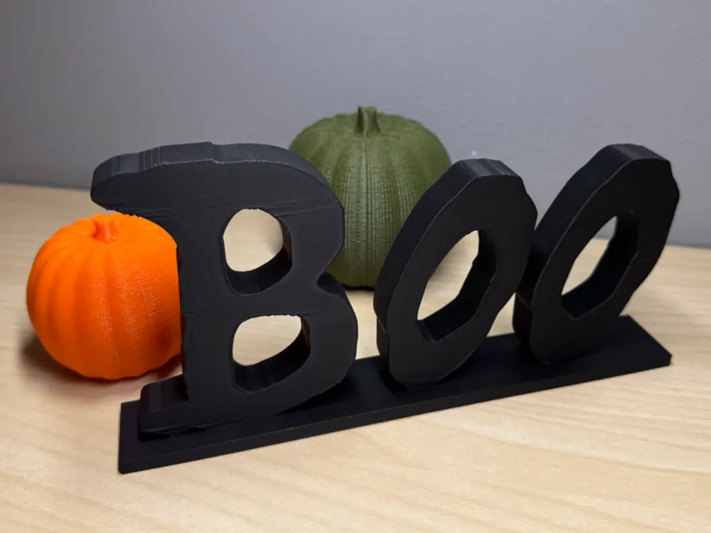 Boo Halloween Sign - Free 3D Print Model - MakerWorld