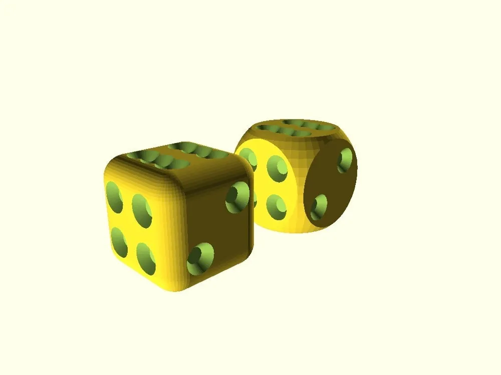 parametric dice with googly eyes by schuetzi99 - MakerWorld