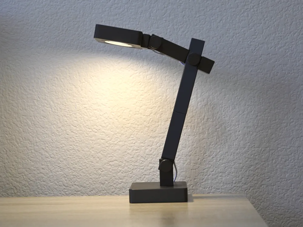 Modern Adjustable Desk Lamp - Free 3D Print Model - MakerWorld