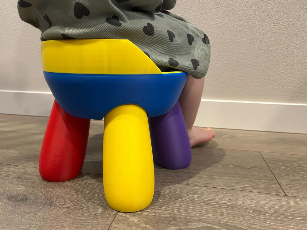 Children's Chair with Screw On Legs - Free 3D Print Model - MakerWorld