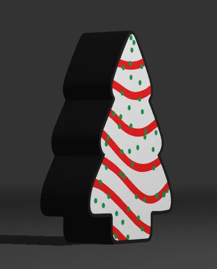 Little Debbie Lightbox - Christmas Cake - Free 3D Print Model - MakerWorld