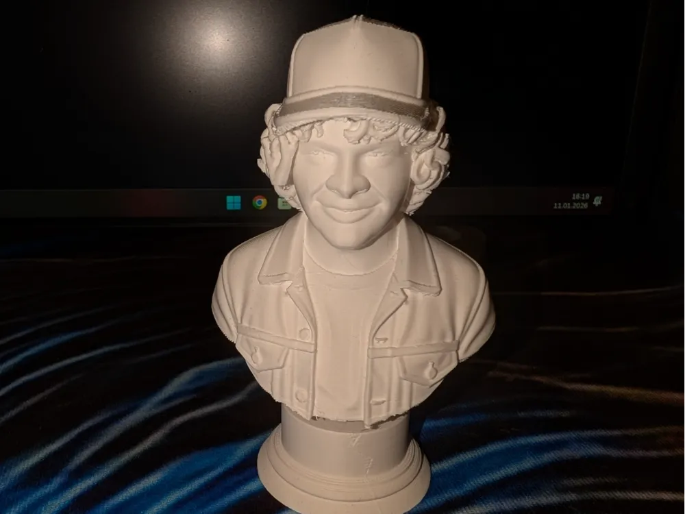 Dustin Henderson Bust - Stranger Things - Free 3D Print Model - MakerWorld