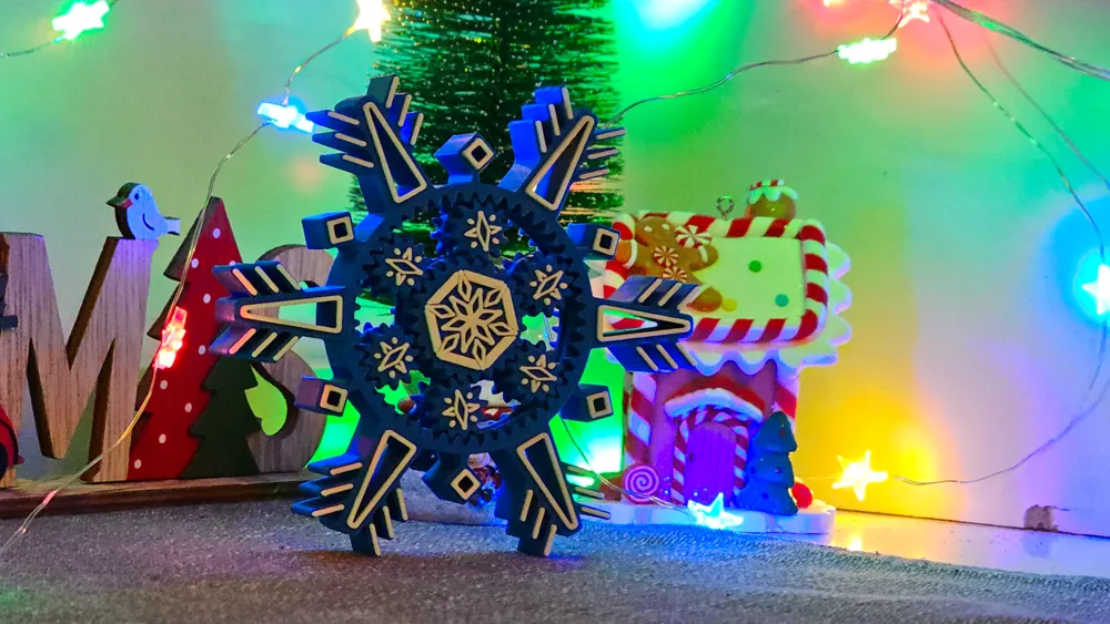 Snowflake - Planetary Gears - Fidget Spinner by CebulaTech - MakerWorld