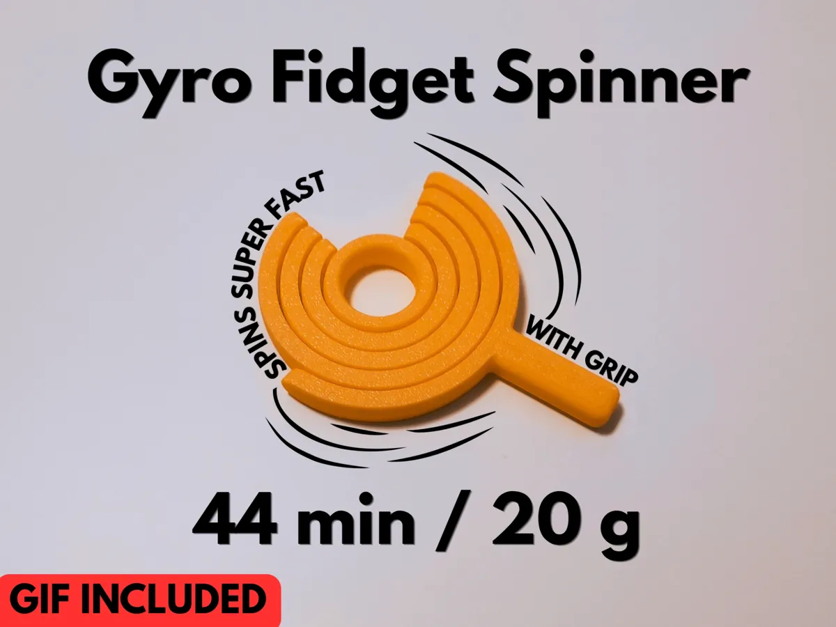 Gyro Fidget Spinner (Print in place) - Free 3D Print Model - MakerWorld