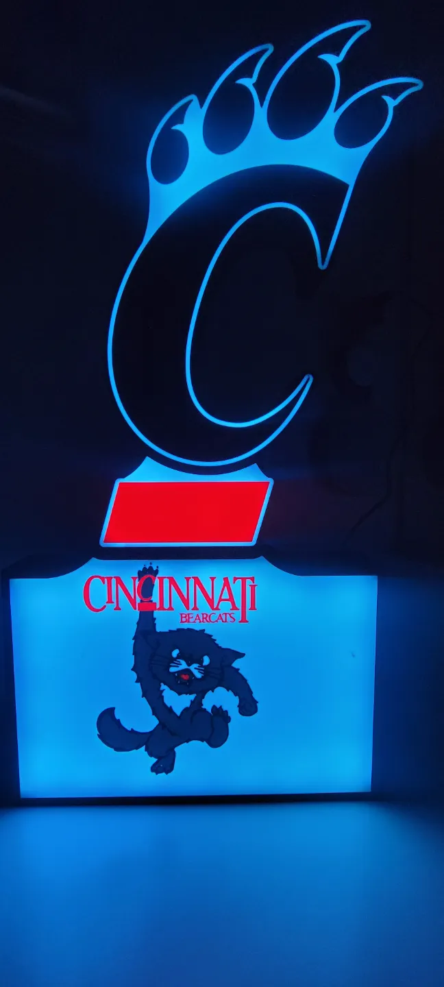 UC Bearcat light box by Roger Borchelt - MakerWorld