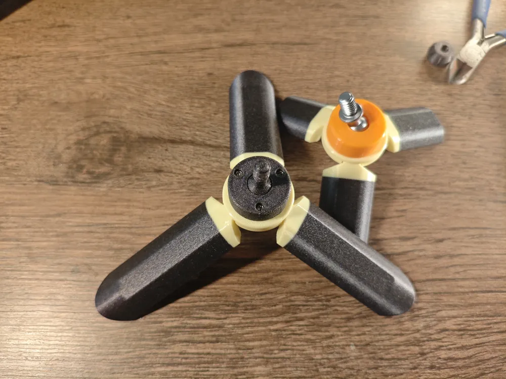 ¼ inch thread ball head mini folding tripod - Free 3D Print Model ...