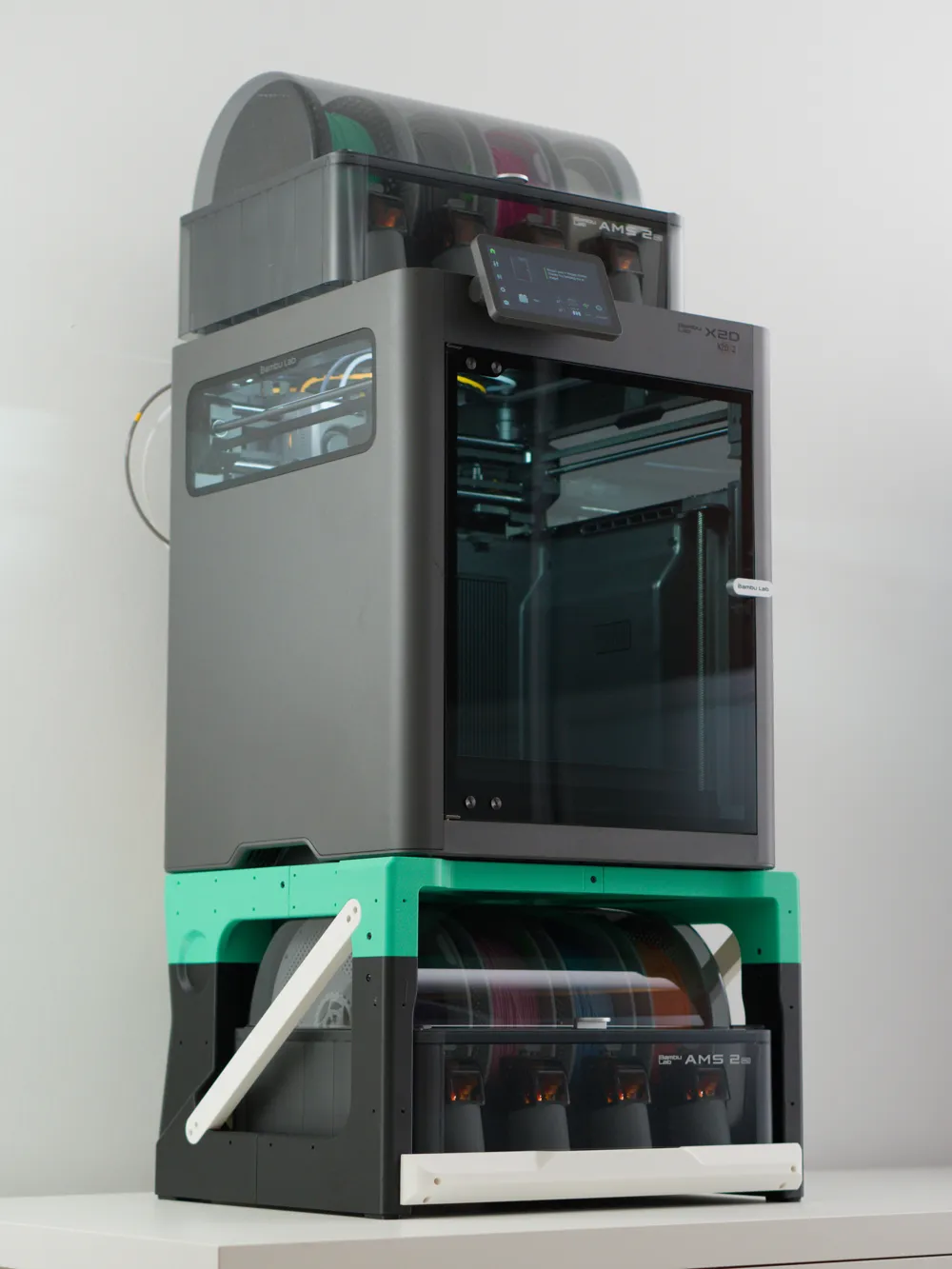 AMS Drawer for X/P-Series with Printed Slides - Free 3D Print Model ...