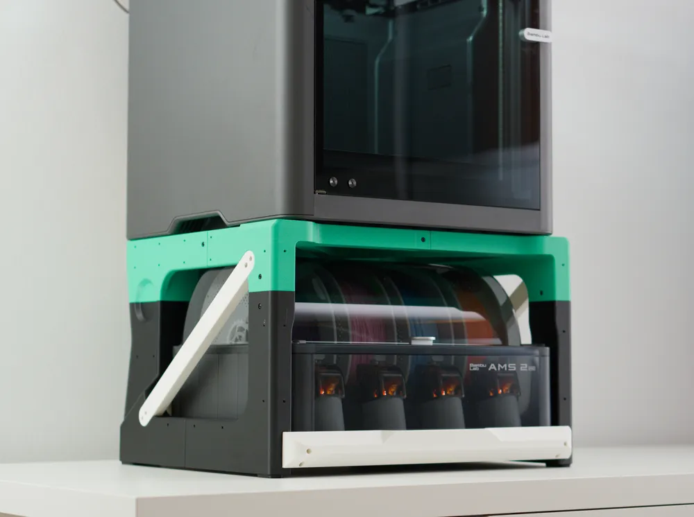 AMS Drawer for X/P-Series with Printed Slides - Free 3D Print Model ...