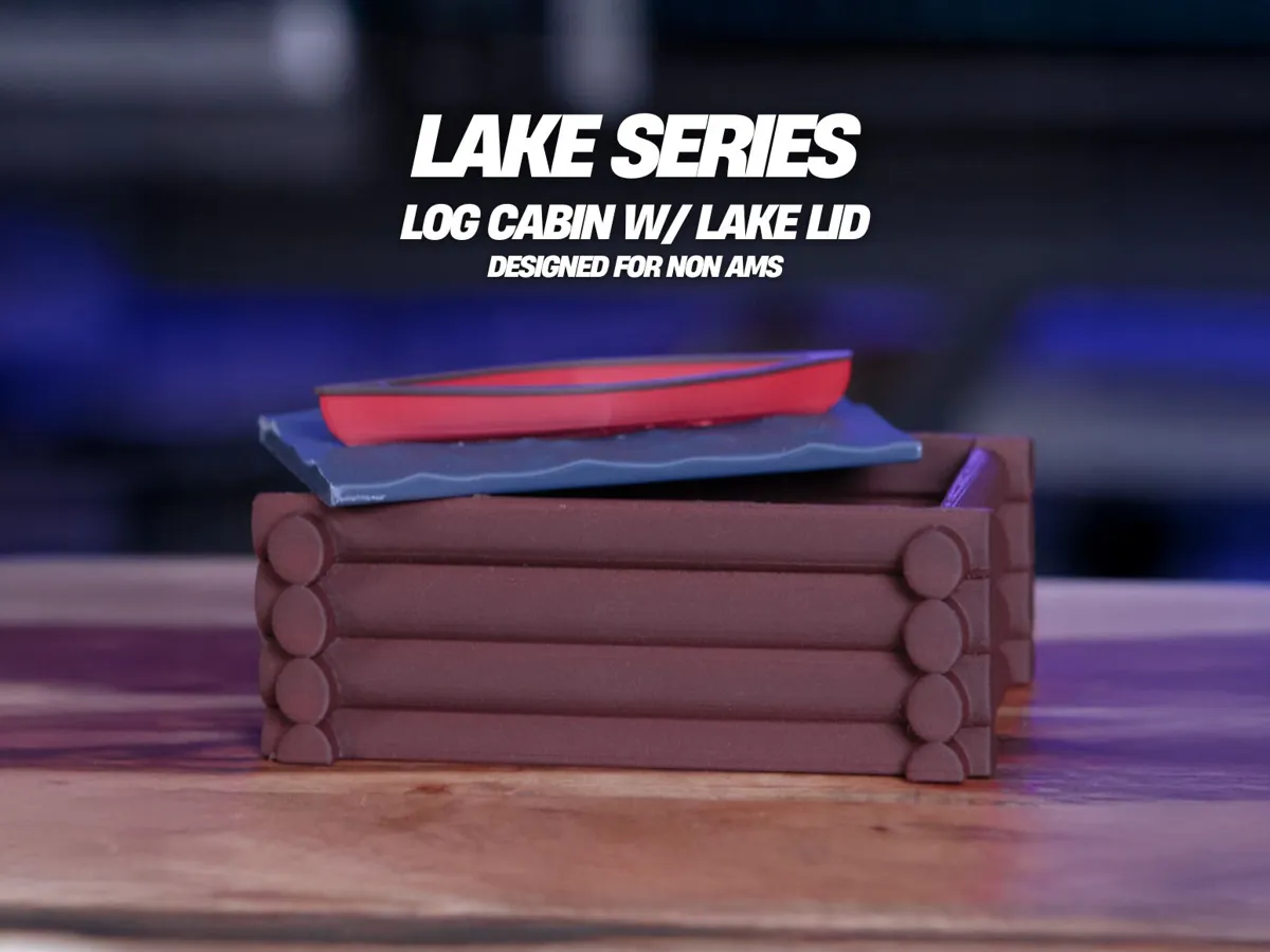 Lake Series - Log Cabin Storage Box with Lake Lid - Free 3D Print Model ...
