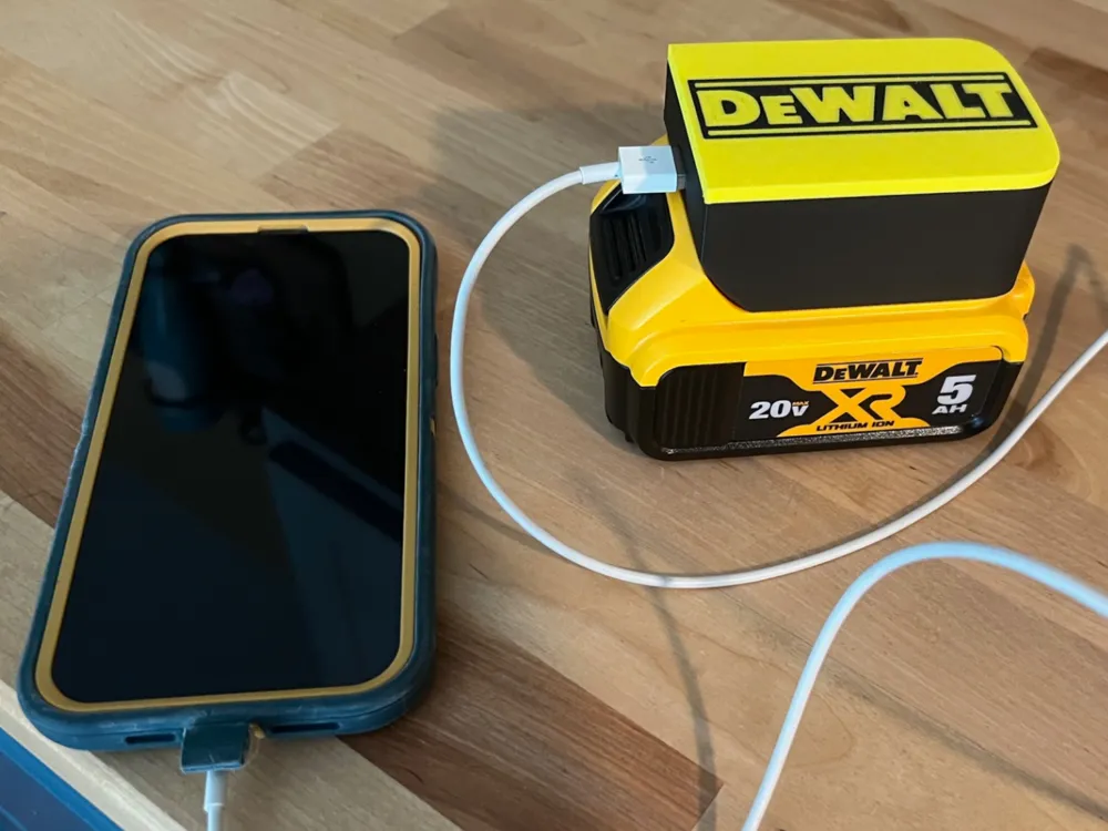 DeWalt USB Phone Charger / Battery Adapter by MichMaker11B - MakerWorld