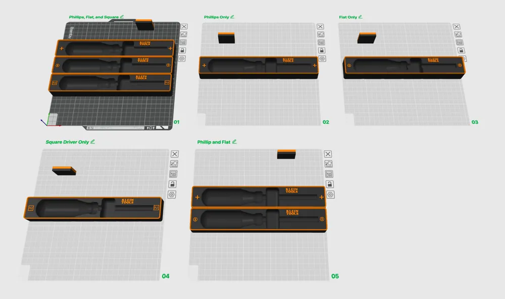 Gridfinity Klein Insulated Screwdriver Holders - Free 3D Print Model ...