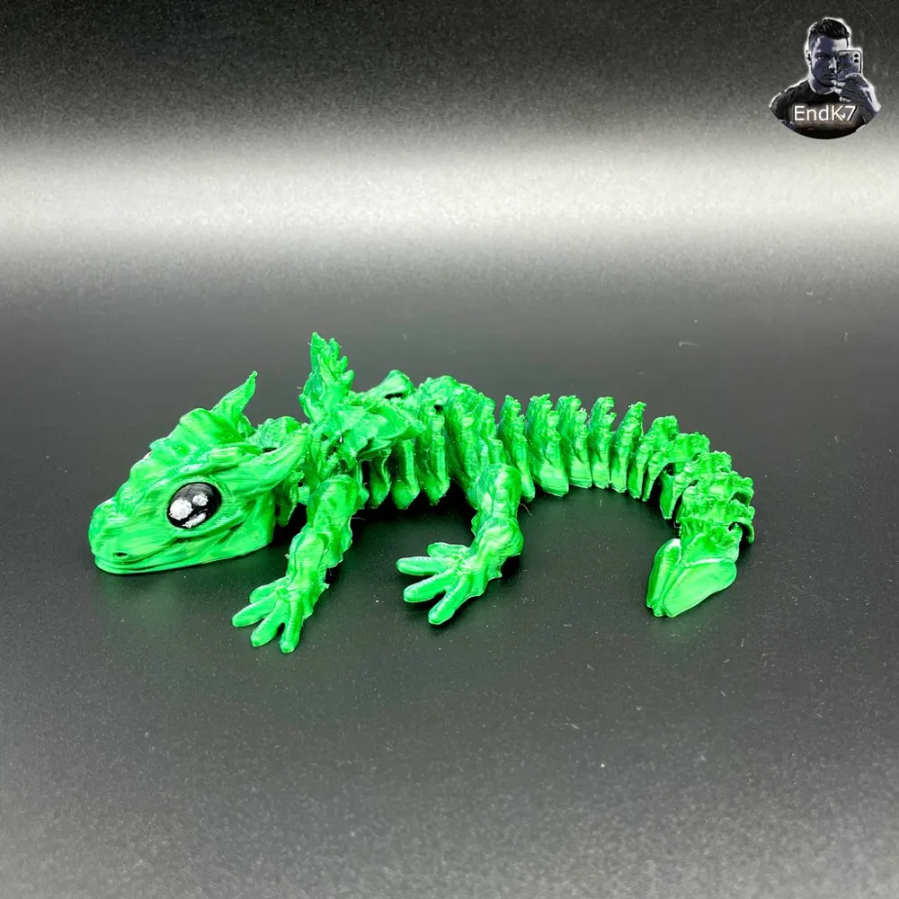 Glorious Baby Dragon - Articulated Print in Place - Free 3D Print Model ...