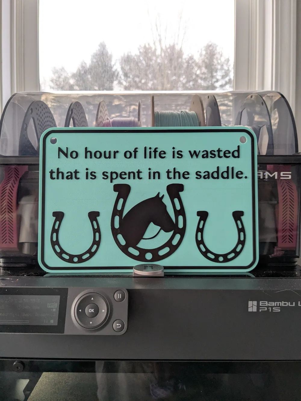 Horse Sign Saddle Quote by GoatMa$ter MakerWorld: Download Free 3D Models