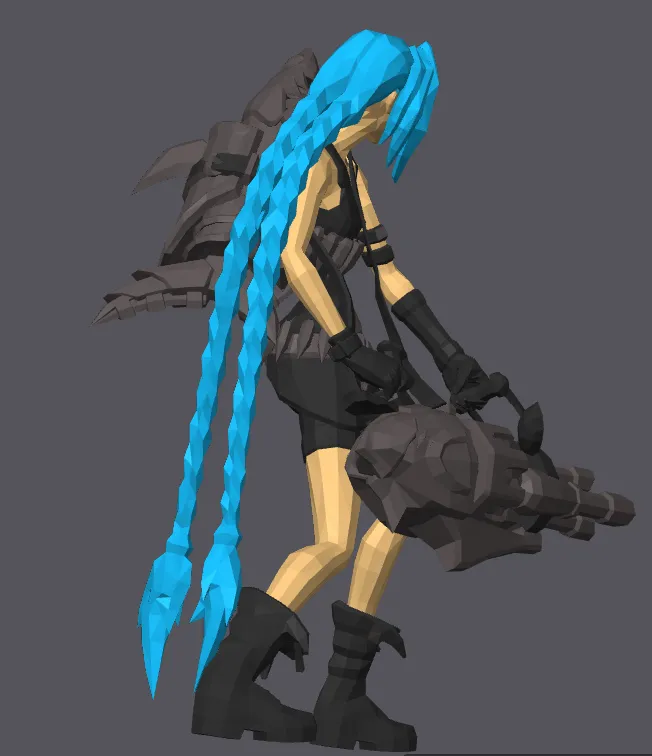 Jinx - League of Legends / Arcane - Painted Coloured Model - 5 Colour ...