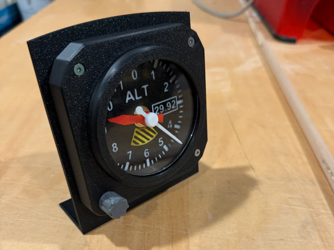 Altimeter Clock Stand - Free 3D Print Model - MakerWorld