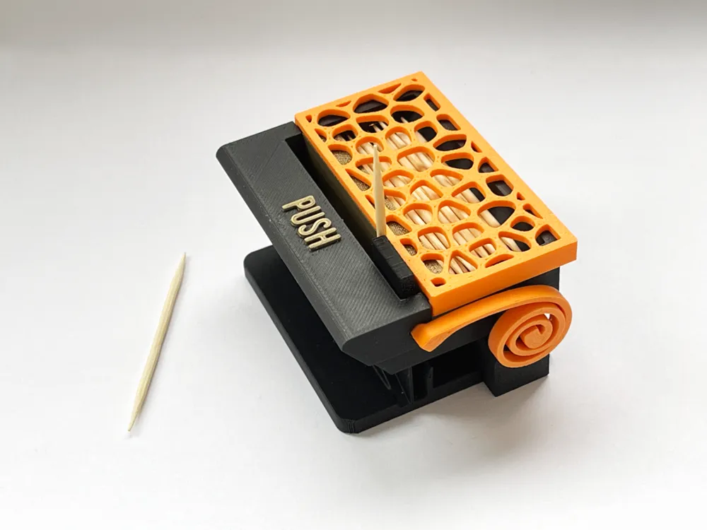 Toothpick Dispenser - all parts printed - Free 3D Print Model - MakerWorld