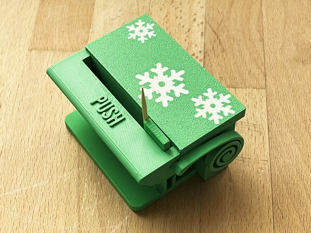 Toothpick Dispenser - all parts printed - Free 3D Print Model - MakerWorld