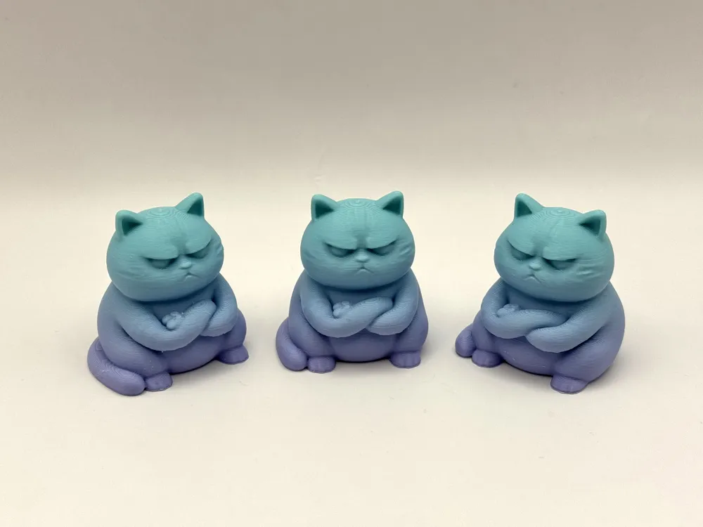 Grumpy Zen Cat by Stigern MakerWorld: Download Free 3D Models