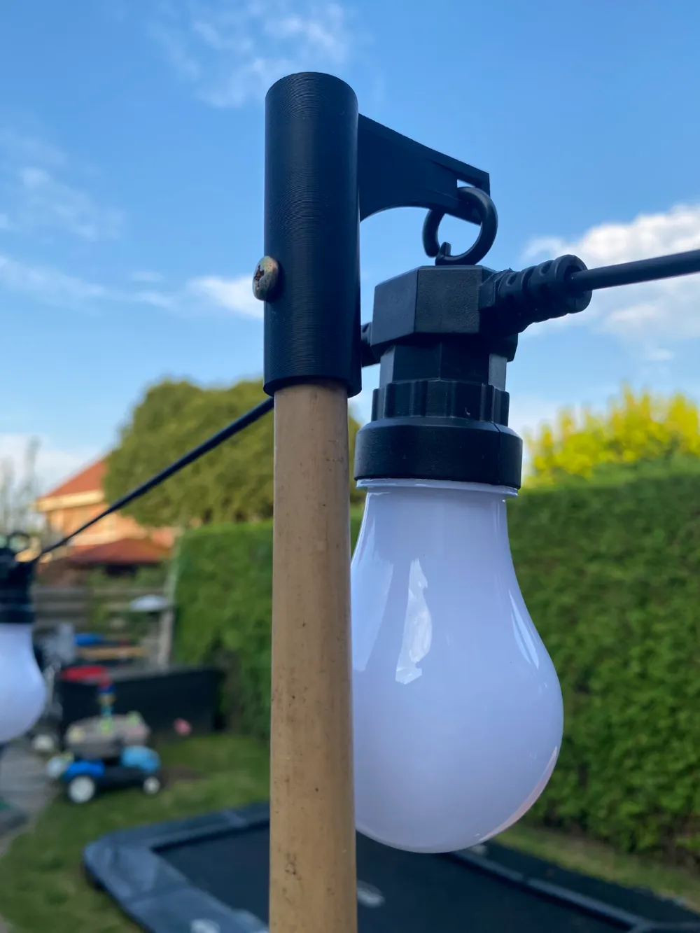 Light bulb hook (string lights outdoor) by 443D - MakerWorld