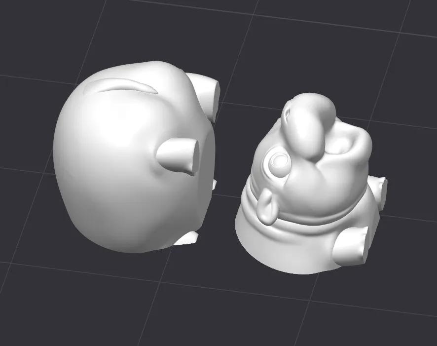 Pygmy Hippo Paintable Earrings Inspired by MooDeng Remixed by item4me ...