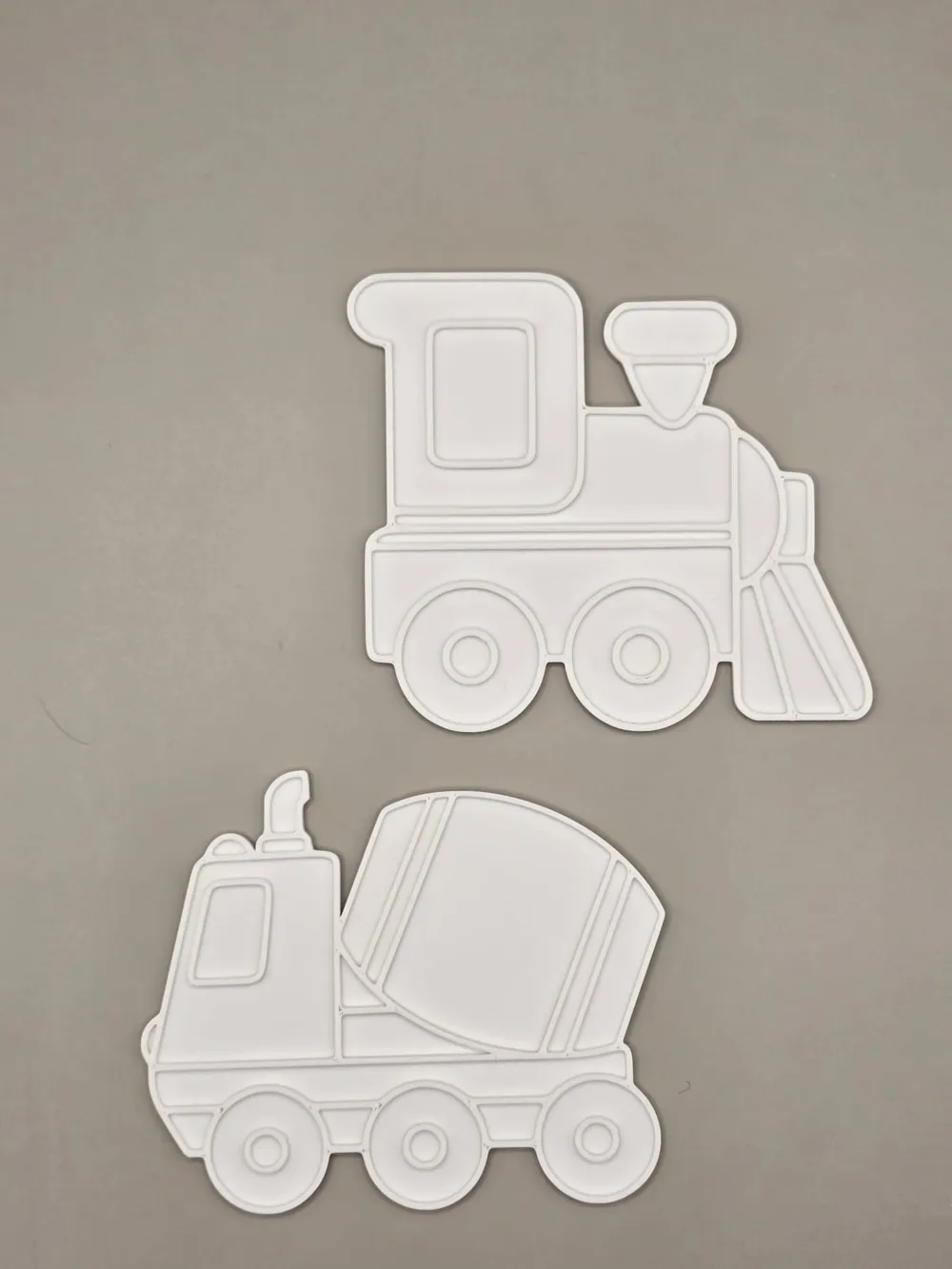Train Cement Truck Coloring Craft Panel Set - Free 3D Print Model ...