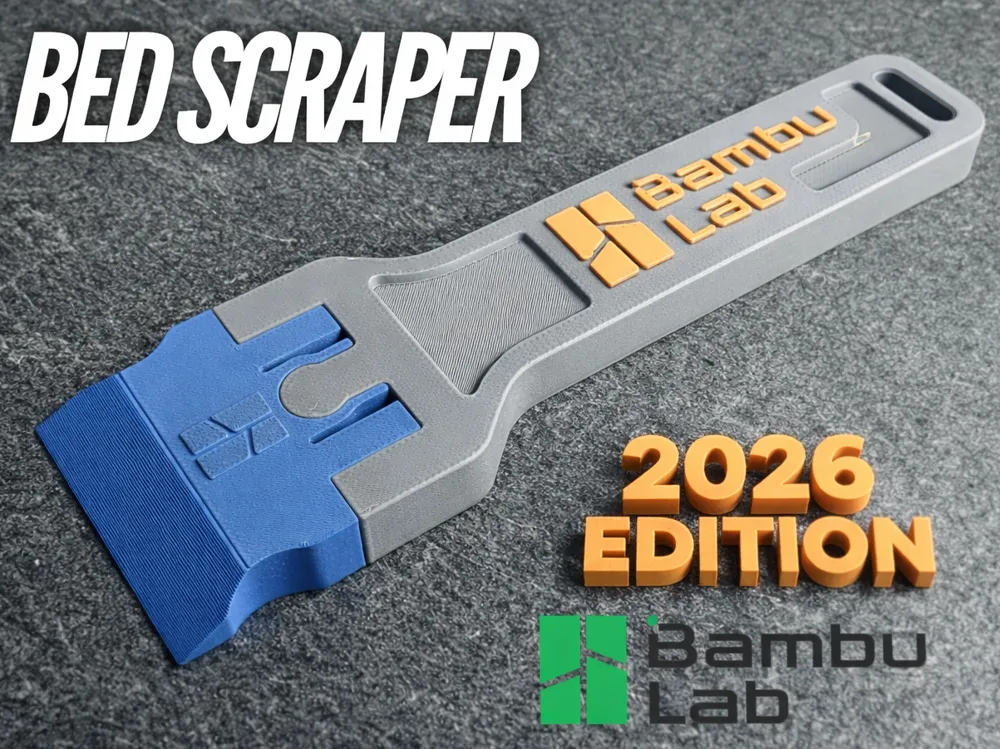 Bambu Lab 3D Printer Bed Scraper Removal Tool 2026 - Free 3D Print ...