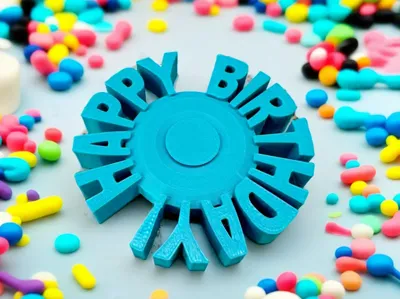Happy Birthday Fidget Spinner by Ada & K 3DA MakerWorld: Download Free ...