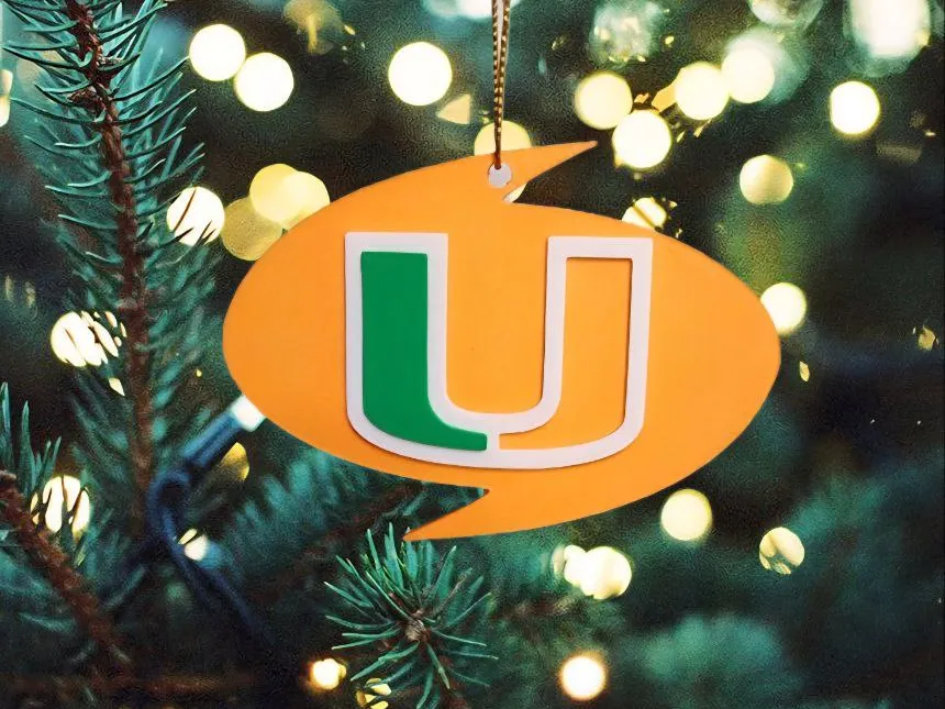Miami Hurricanes Christmas Ornament by RS MakerWorld: Download Free 3D Models