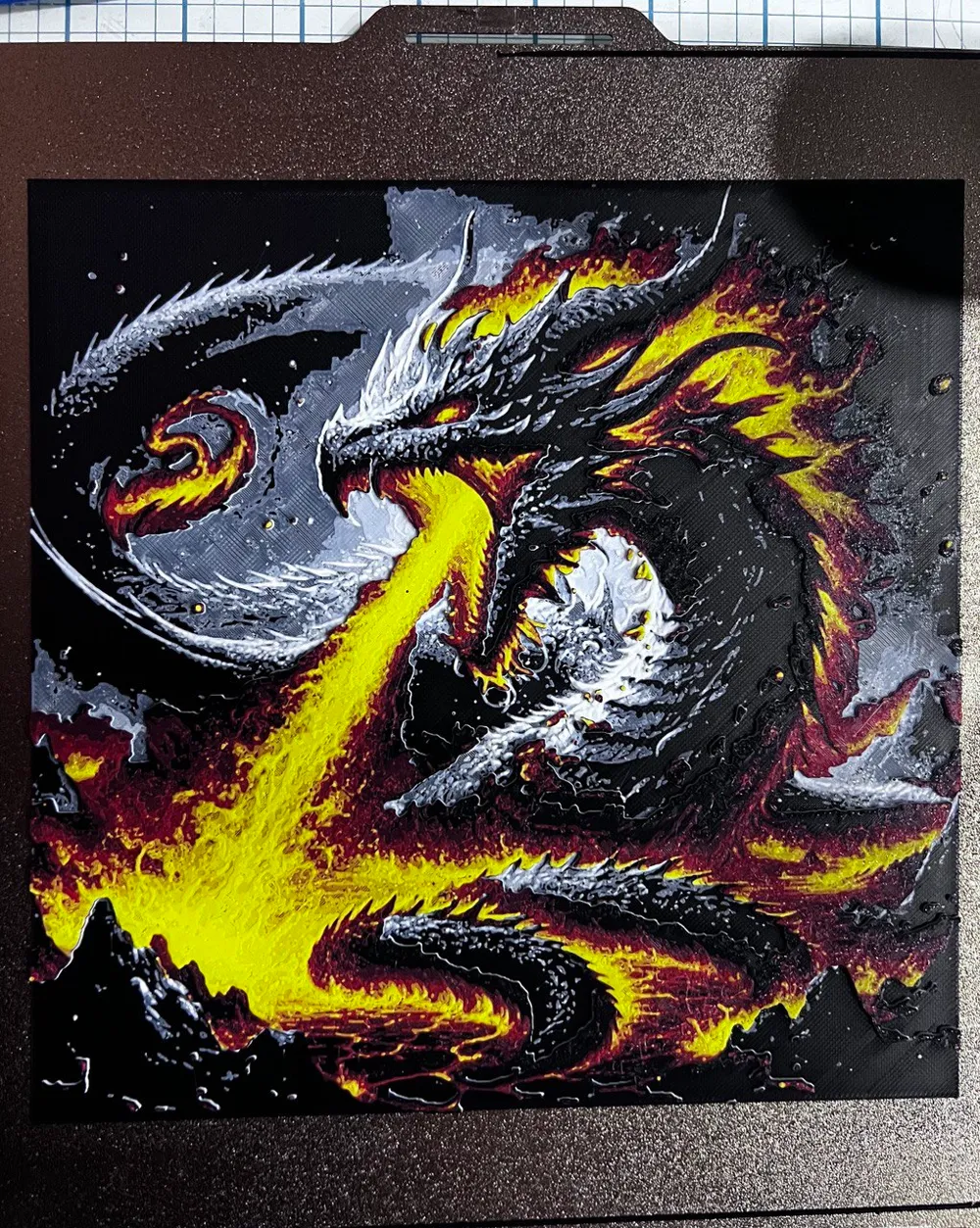 Dragon fire Hueforge by Mysstra hueforge - MakerWorld