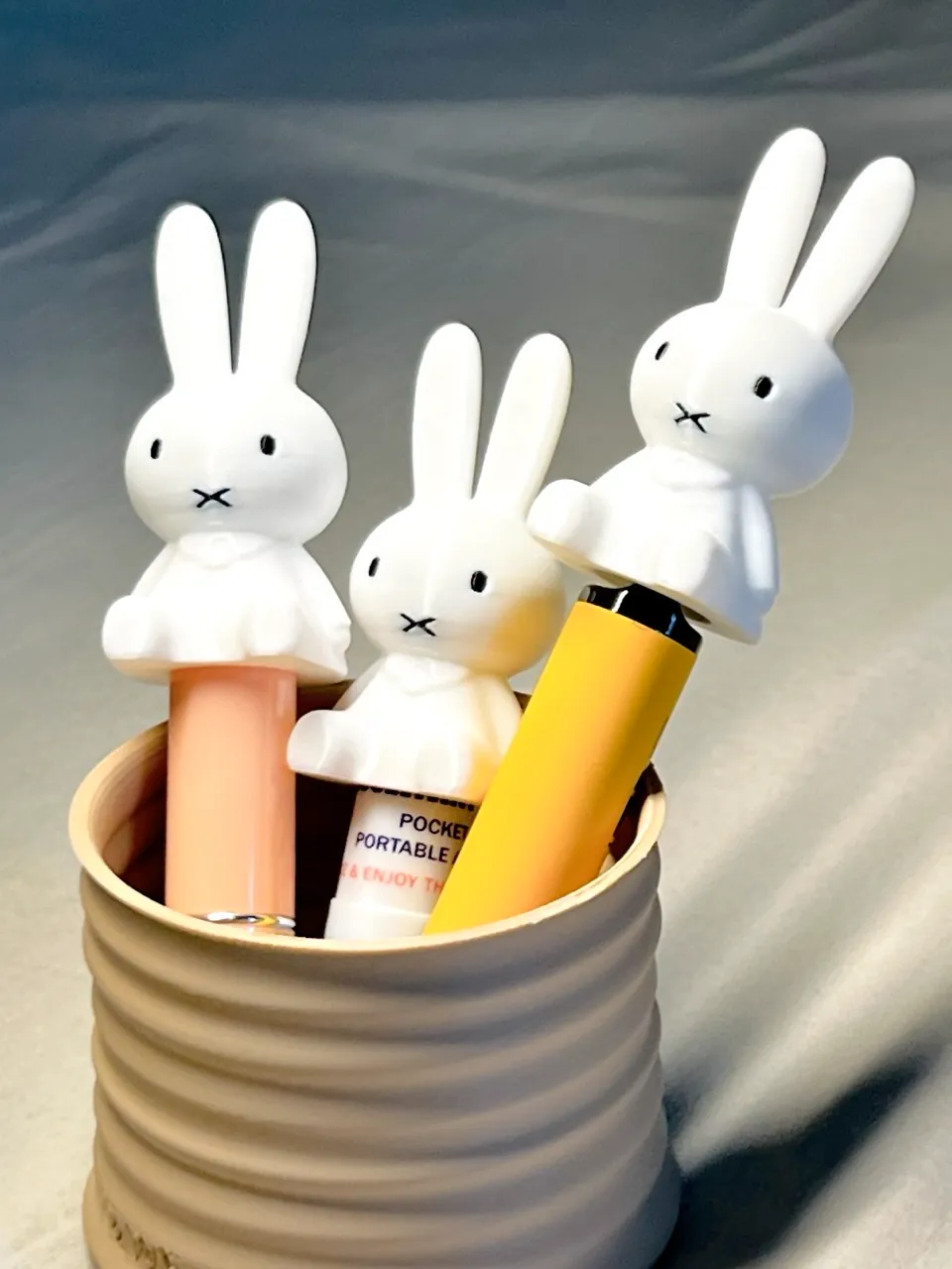 Miffy bunny cap cover (fits 15.5mm) Remixed by user_4147344115 - MakerWorld