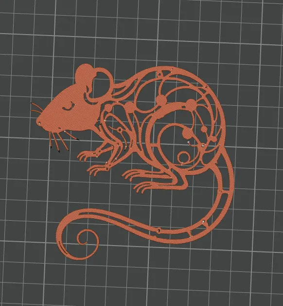 Rat wall decor by Myszorek - MakerWorld