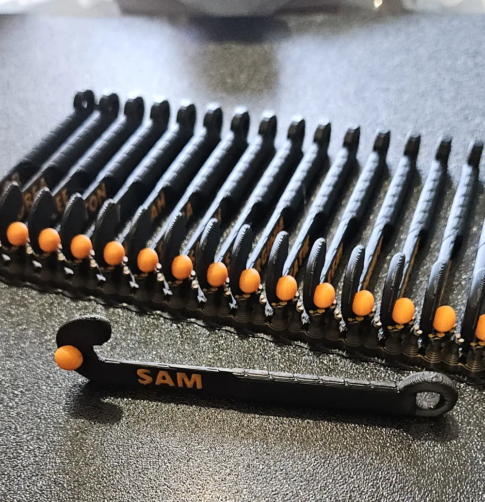 Field Hockey Stick Keychain w/ ball & better font - Free 3D Print Model ...