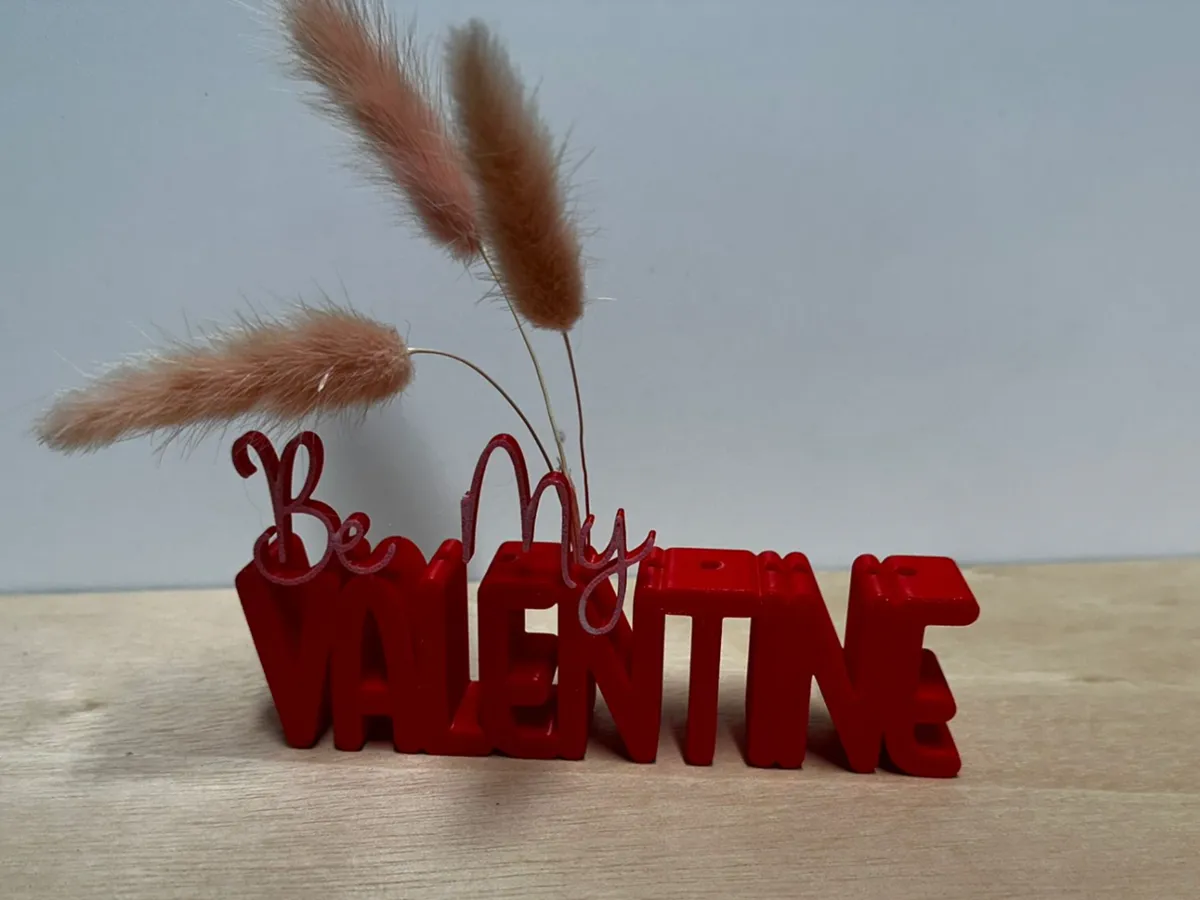 Be My Valentine Flower Pot Home Decor - Free 3D Print Model - MakerWorld