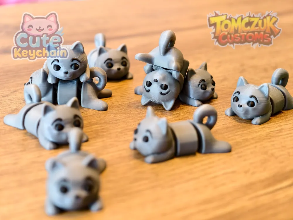 Cute Cat Keychain ( Looong version Too) by TomczukCustoms MakerWorld ...