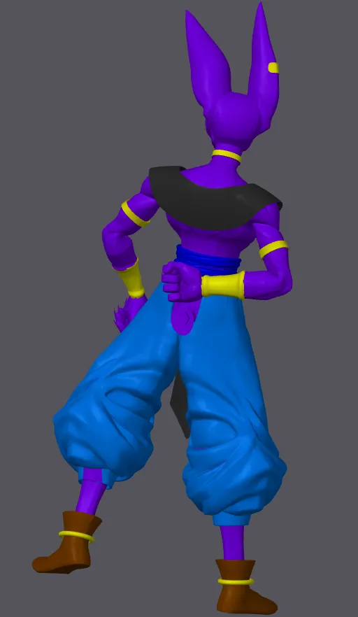 Beerus Dragon Ball Z figurine, color by diertanon - MakerWorld