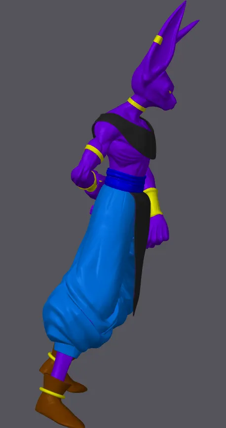 Beerus Dragon Ball Z figurine, color by diertanon - MakerWorld