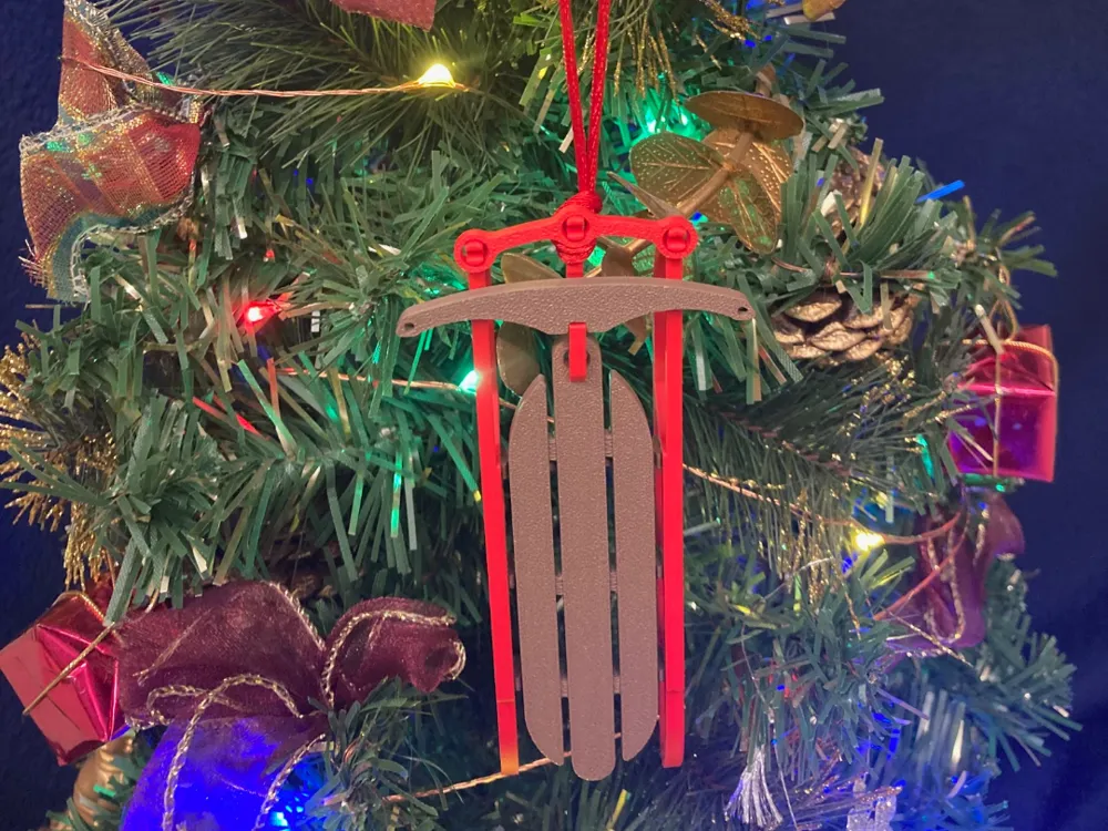 Vintage Sled Ornament Kit Card by Inventor Coral - MakerWorld