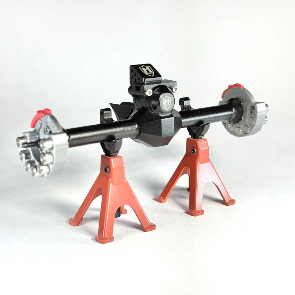 SCX24 MEUS rear axle weight hangers (1.3" wheels) by Outclass Crawlers ...