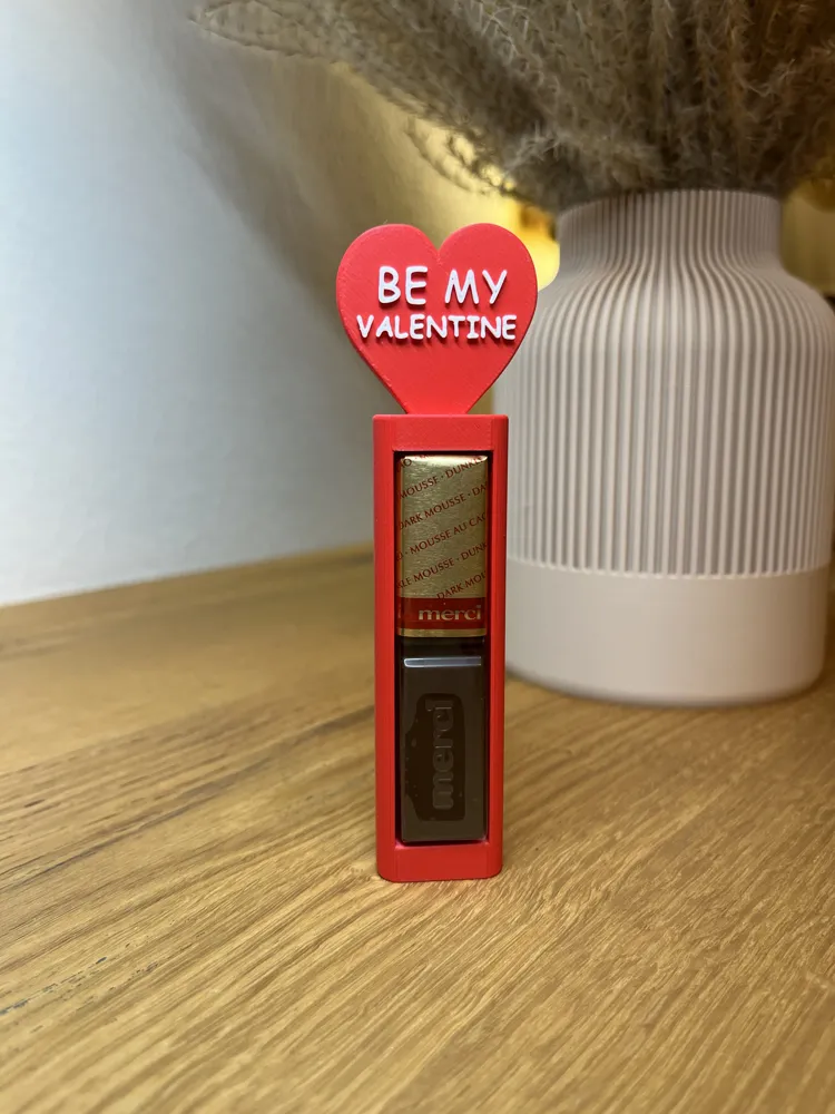 Valentine Heart Chocolate Holder for Merci - Free 3D Print Model ...