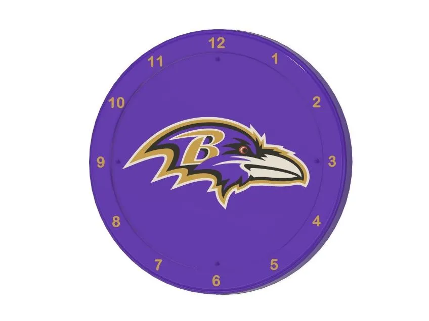 Baltimore Ravens Clock Face by MadMax3D - MakerWorld
