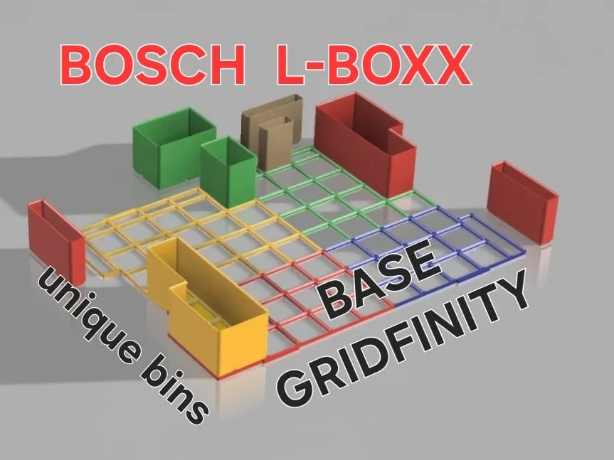 BOSCH L-BOXX Gridfinity Grundraster ( ALLIT 54 auch – Kostenloses 3D ...