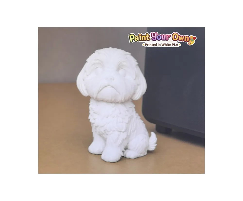 Lhasa Apso / Shih Tzu / Figurino de cachorro Maltês - Modelo gratuito ...