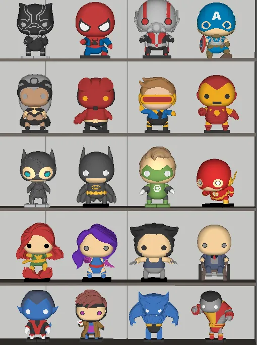 漫 威各英雄Q版 Q version of Marvel heroes by QingHuan - MakerWorld