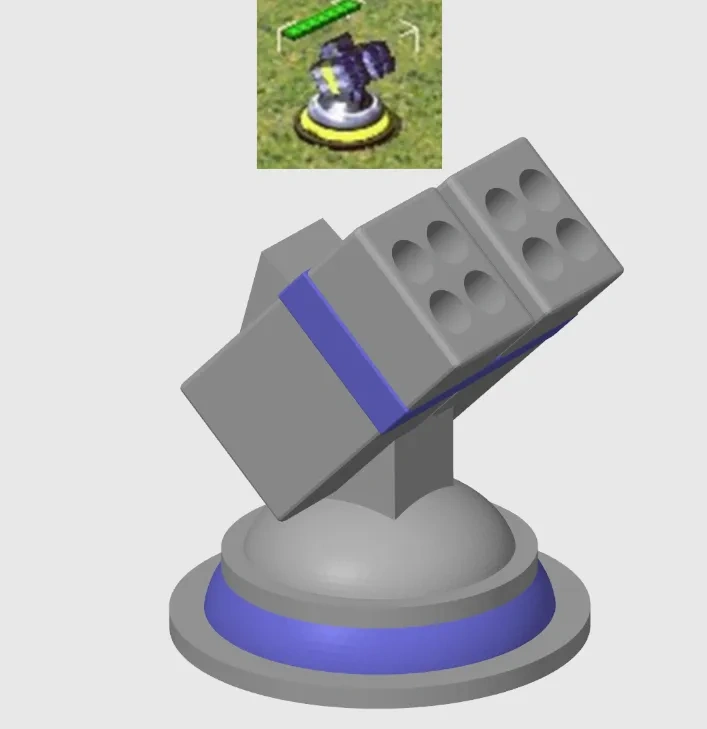 Red Alert Patriot Missile Desktop Ornament by 暴打章鱼 - MakerWorld