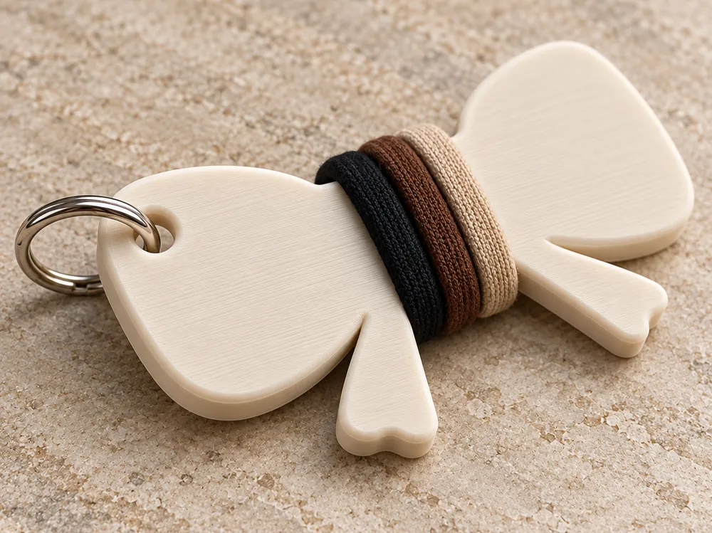 Hair Tie Holder Bow - Bag Keychain - Free 3D Print Model - MakerWorld