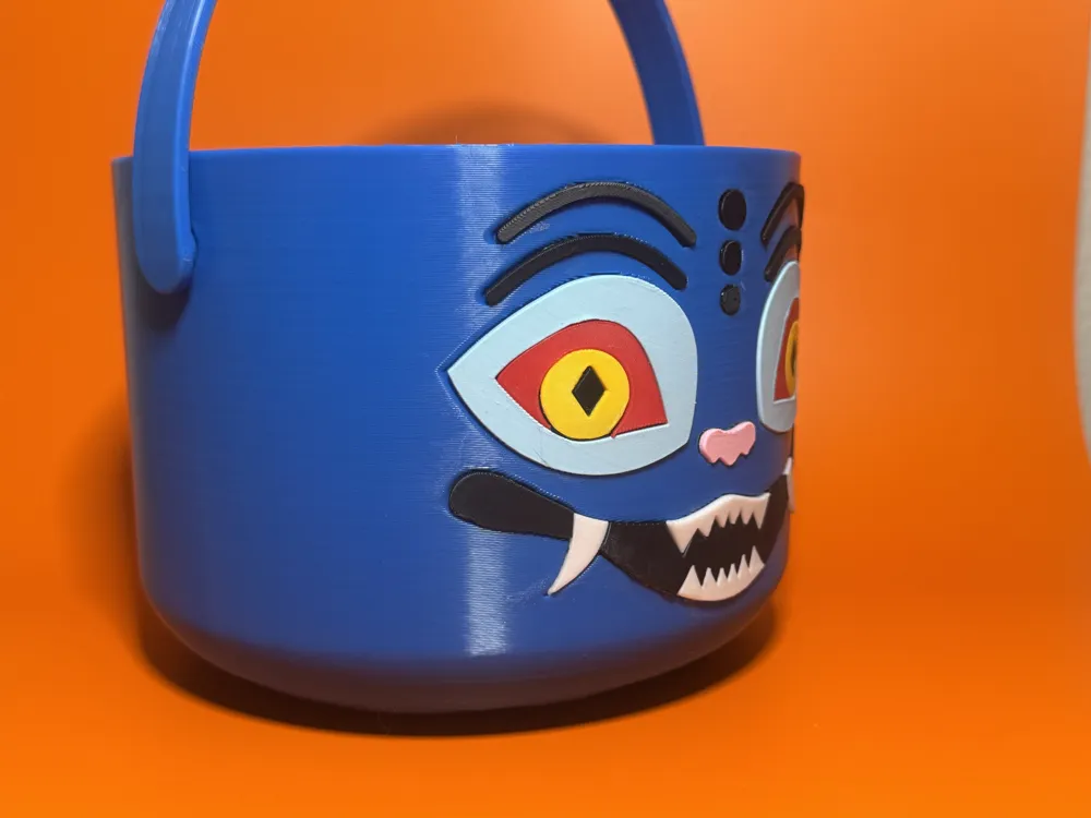 Kpop Derpy Tiger Halloween Candy Bucket - NO AMS by JDESIGNZ MakerWorld ...