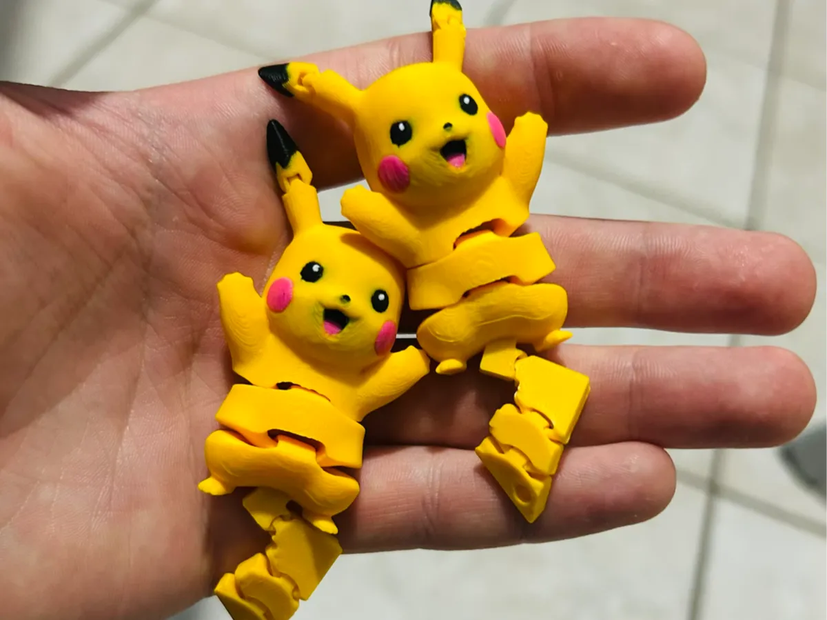 Pokemon Pikachu Flexy - Articulated Keychain - Free 3D Print Model ...
