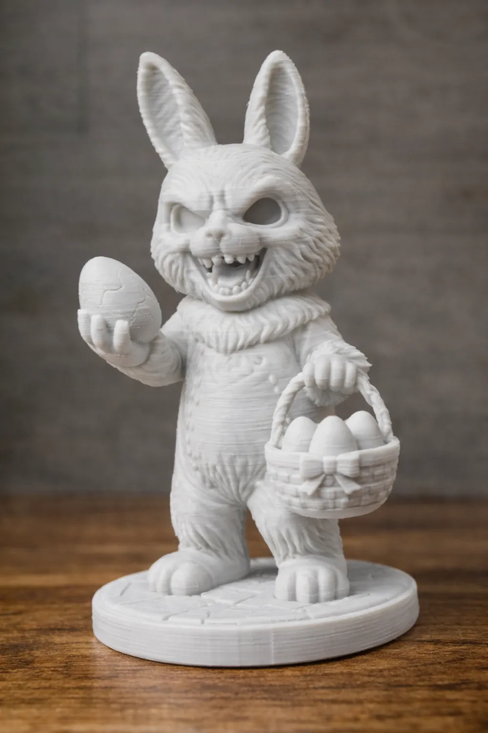 Evil Easter Bunny Statue - Free 3D Print Model - MakerWorld