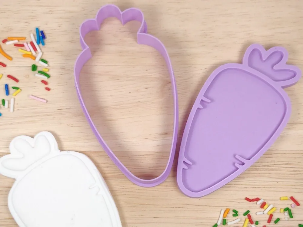 Carrot Easter Cookie Cutter & Stamp - Free 3D Print Model - MakerWorld